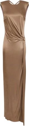 Elisabetta Franchi Femme, Robes, Brun, Taille: 44 FR vestiti e tute poliestere