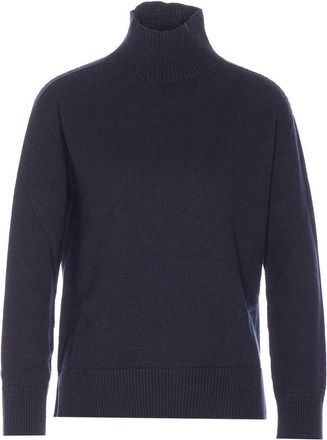 Max Mara Rundhalspullover - Blau