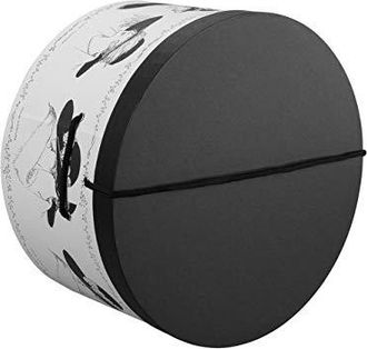 Mcburn Boite a Chapeau Portrait Femme - Boite pour Accessoires Hiver Automne Ete Printemps Printemps-ete - 45 cm Blanc