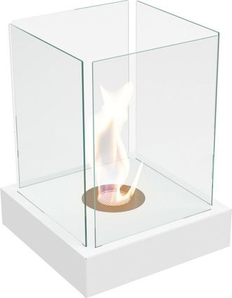 Kratki Kratki - Bioethanolkamin Tischkamin Dekorativ Tango 4 wei&szlig; Kamin Ofen