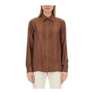 Tom Ford Damen, Blusen & Hemden, Braun, 2XSGr&ouml;&szlig;e