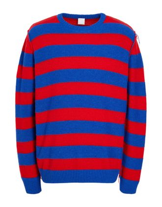 8 by YOOX WOOL BLEND STRIPED CREWNECK