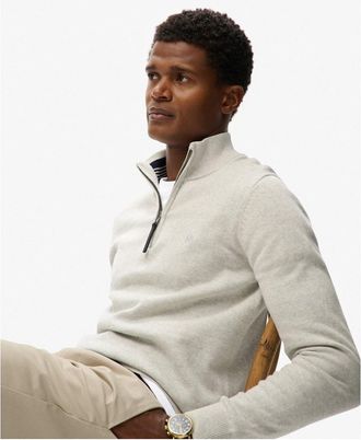 Superdry Pull &agrave; demi-zip en coton Essentials