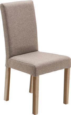 CARRYHOME Stuhl, Taupe, Sonoma Eiche, Textil, Eiche, massiv, eckig, 44x92x57 cm, Beinauswahl, Stoffauswahl, mit Griff, Esszimmer, St&uuml;hle, Esszimmerst&uuml;hle, Vierf