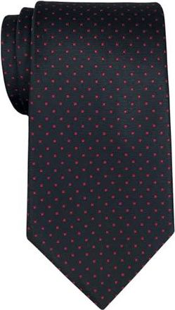 Retreez Cravate Tiss&eacute;e &Agrave; pois &agrave; &eacute;pingles pour homme - Noir et Rouge