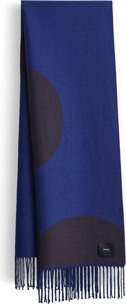 someday Damen Schal | BELIRA zweifarbiger Jacquard Schal mit Fransen electric blue, 0