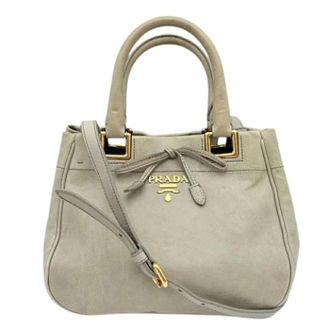 Prada Sac &agrave; main Pre-owned- Sac bandouli&egrave;re - Femme - Pre-owned - Gris - Taille: ONE Size
