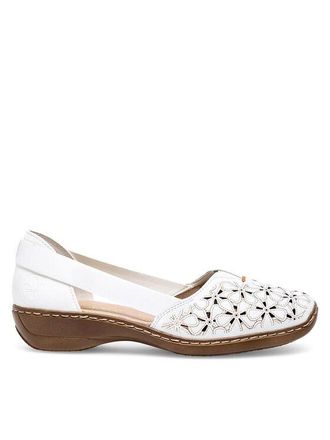 Rieker Halbschuhe 41356-80 Wei&szlig;