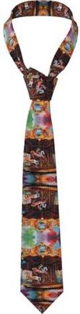 Generic Cravate Homme Impression DUn Carrousel Color&eacute; Business Cravate De Soie Moderne DAffaires Cravatte, Pour DAffaires, F&ecirc;te, Remise Des Dipl&ocirc;mes
