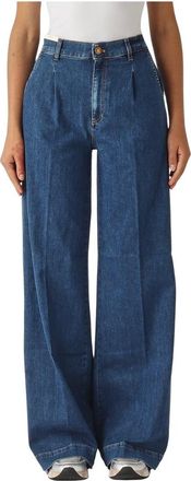 Pantaloni Torino Femme, Jeans, Bleu, Taille: W27 Wide Jeans