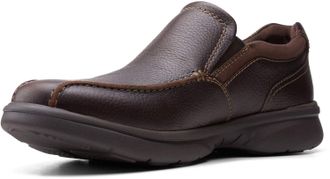 Clarks Herren Bradley Step Slipper, Braunes Trommelleder, 45 EU Weit