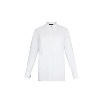 Liu Jo Elegante Baumwollpopeline Mao-Kragenbluse - - Blouses & Shirts - Damen - Wei&szlig; - M