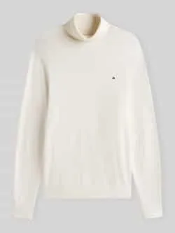 Tommy Hilfiger Regular Fit Rollkragenpullover aus Baumwoll-Kaschmir-Mix