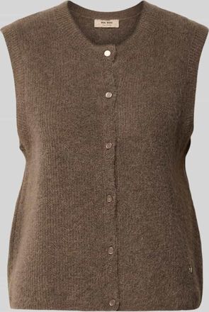 Mos Mosh Regular Fit Cardigan aus elastischem Alpaka-Mix mit Knopfleiste