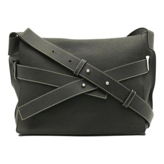 Loewe Pre-owned Anagram Leder Schultertasche - - Pre-owned - Damen - Schwarzk - ONE SIZE