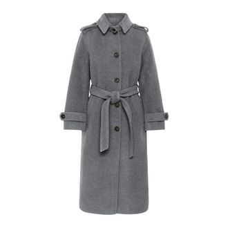 Part Two Belted Coats - - Coats - Damen - Grau - 3XL