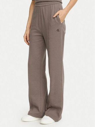 Calvin Klein Jeans Jogginghose Monogram LV047H220G Dunkelbeige Flare Fit