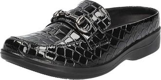 Easy Street Ballerines Nell pour Femme, Noir Croco, 40 EU Large