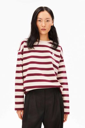 Armedangels Damen vegan Sweatshirt Iconic A Frankaa Rot