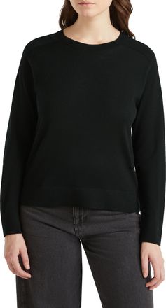 Benetton Damen Maglia G/C M/L 11ahd10cv Pullover, Schwarz, S