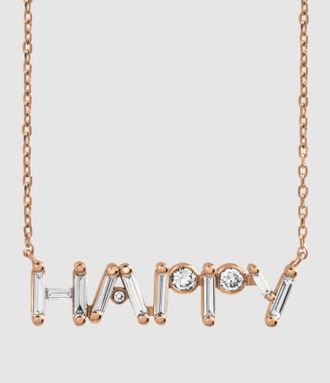 Little Ones Paris Collier Happy Or Rose 18k Et Diamants