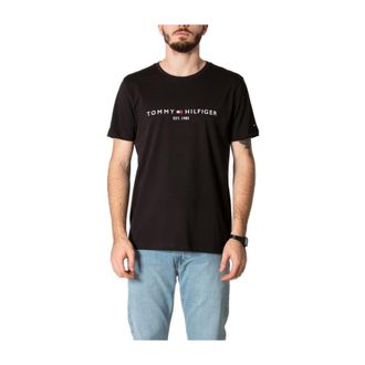 Tommy Hilfiger Homme, Tops, Noir, Taille: XS Core Tommy Logo Tee