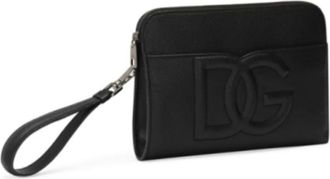 Dolce & Gabbana Homme, Accessoires, Noir, Taille: ONE Size Clutch avec Logo en Relief