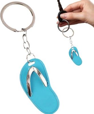 Generic Mini pantoufle en m&eacute;tal - Chaussures de plage - Pendentif en m&eacute;tal - En forme de m&eacute;tal - Joli porte-cl&eacute;s cr&eacute;atif pour sac &agrave; dos, sac &agrave; main, bagages, 