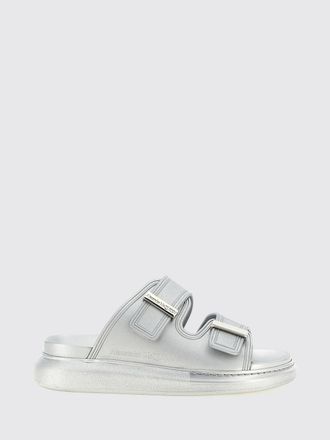 Alexander McQueen McQueen Mules en caoutchouc &agrave; talon bas avec logo grav&eacute;