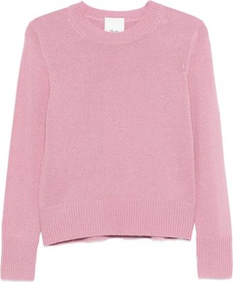 Allude Langärmeliger Pullover mit rundem Ausschnitt - Rosa