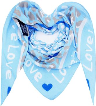 Glamexx24 Damen Schal Love Herz Dreieck Schal Baumwolle Dreieckstuch Schal f&uuml;r Fr&uuml;hling, Sommer, Herbst und Winter Made in Italy