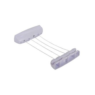 MSV Wäschetrockner und Kleiderständer 4 Leinen 14M Weiß aus Edelstahl, Ideal für effizientes Trocknen und Organisation, Maße 4 Leinen x 3,6m, Robuste und 