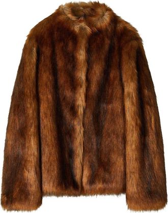 Patrizia Pepe Veste &agrave; motif renard - Femme - Vestes - Brun - Taille: 38 FR
