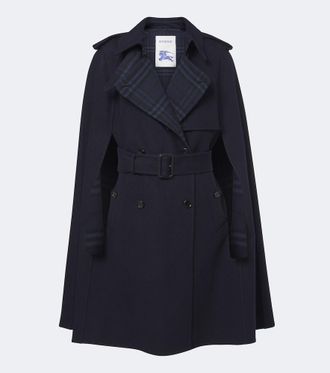 Burberry Cape Burberry Check en laine