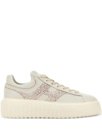 Hogan Plateau-Sneakers mit Logo 40mm - Nude