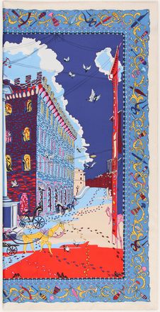 Ferragamo Ferragamo Seidentuch Palazzo blau