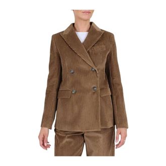 Max Mara Blazer c&ocirc;tel&eacute; marron Katanga - Femme - Vestes - Brun - Taille: 36 FR