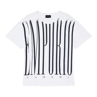 Emporio Armani Femme, Tops, Blanc, Taille: 38 FR T-shirt &agrave; manches courtes