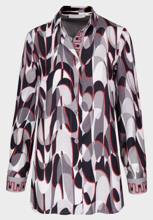 bianca Druckbluse DAIRA mit modernem Allover-Print und Hemdblusenkragen