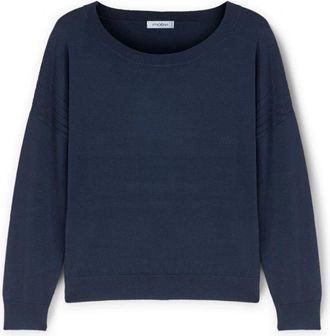 Motivi Oversized Viskose-Pullover - - Knitwear - Damen - Blau - XS