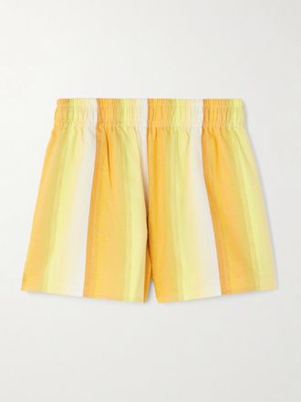 Marrakshi Life Short En Coton &Agrave; Rayures - Jaune