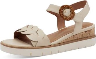 Tamaris Femme Damen 1-28258-44 Sandale cale, Ivoire, 40 EU