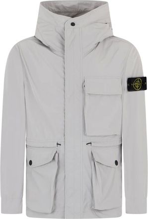Stone Island Homme, Vestes, Gris, Taille: L Coupe-vent &agrave; col montant