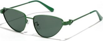 Generic Lunettes de soleil oeil de chat en métal pour hommes pour femmes lunettes de soleil tendance de luxe pour femmes lunettes de soleil à petite monture 2