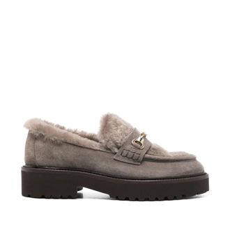 Doucal's Braune Leder Slipper - - Shoes - Damen - Braun - 38 EU