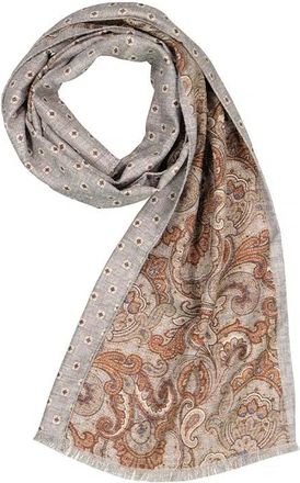 Ascot Herren Schal beige Seide gemustert