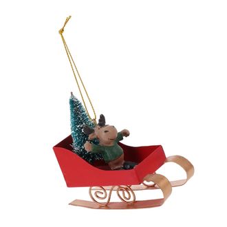 BESPORTBLE Weihnachtsbaumschmuck Schlitten H&auml;ngeanh&auml;nger aus Eisen Dekorative Weihnachtsbaum Schlittendekoration f&uuml;r Party und Wohnraum