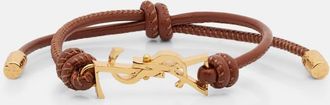 Saint Laurent Armband Cassandre aus Leder