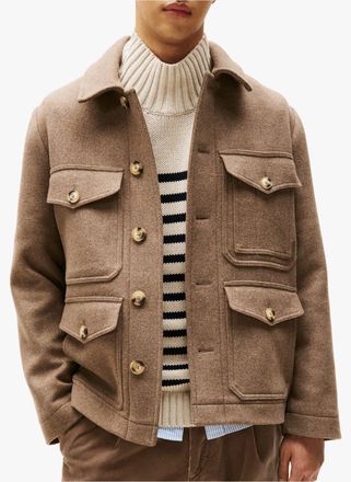 Tommy Hilfiger Blouson col classique en laine m&eacute;lang&eacute;e