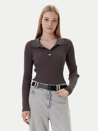 Tommy Jeans Pullover DW0DW22036 Braun Slim Fit